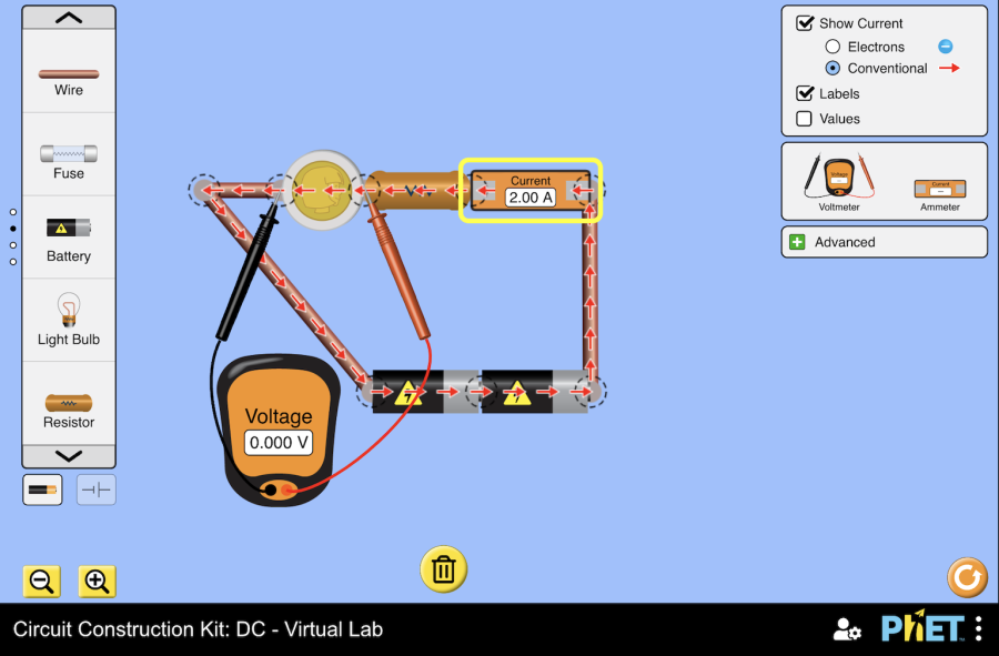 Kit de Construção de Circuitos: DC - Virtual Lab - Circuito em Série ...