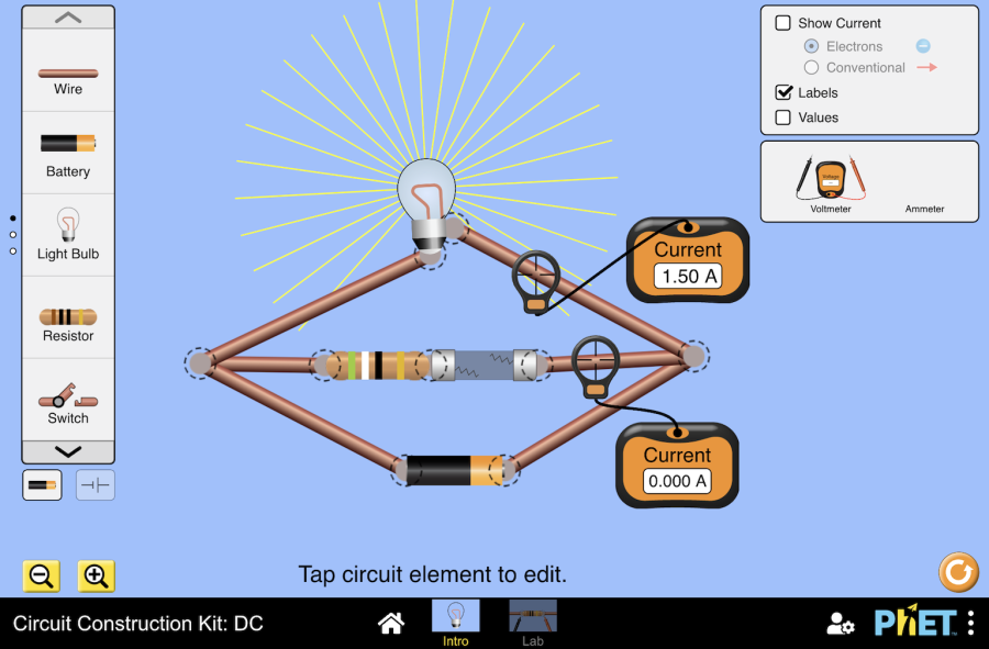 Circuit Construction Kit Dc Series Circuit Parallel Circuit Ohms Law Phet Interactive