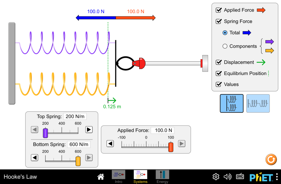 Ley de Hook - Resortes, Fuerza, Energía Potencial - Simulaciones ...