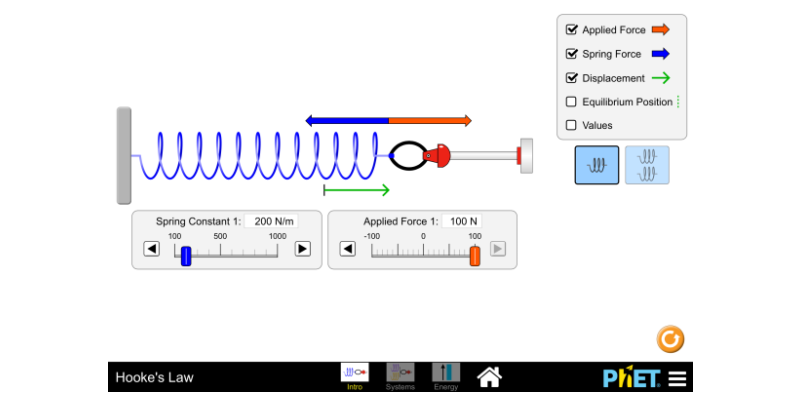 Hooke's Law - Springs | Force | Potential Energy - PhET Interactive ...